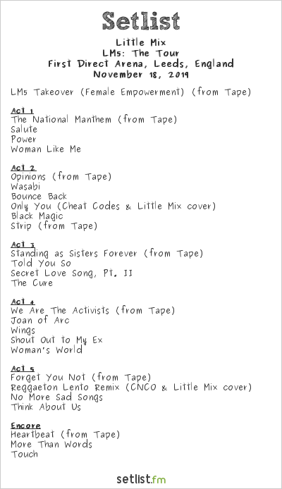 Spoiling You with Little Mix LM5 Tour (Final Week) Setlists! | setlist.fm